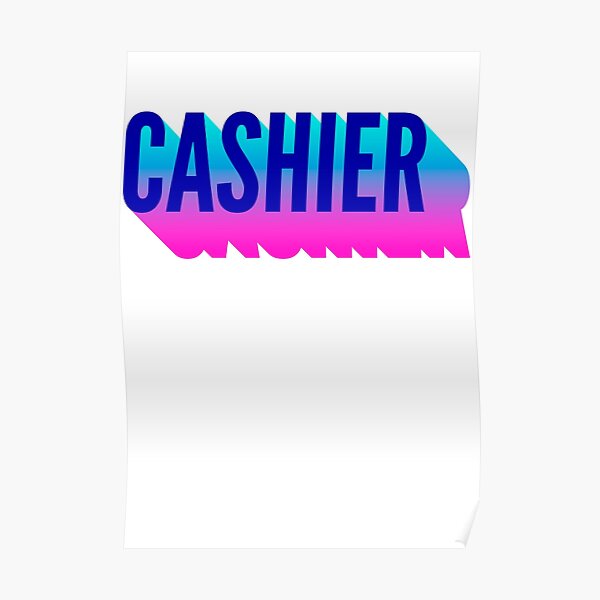"Cashier With Long Gradient Shadow" Poster for Sale by SVPOD | Redbubble