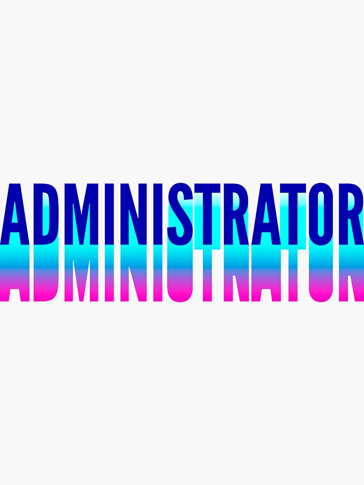 "Administrator With Long Gradient Shadow" Sticker for Sale by SVPOD ...