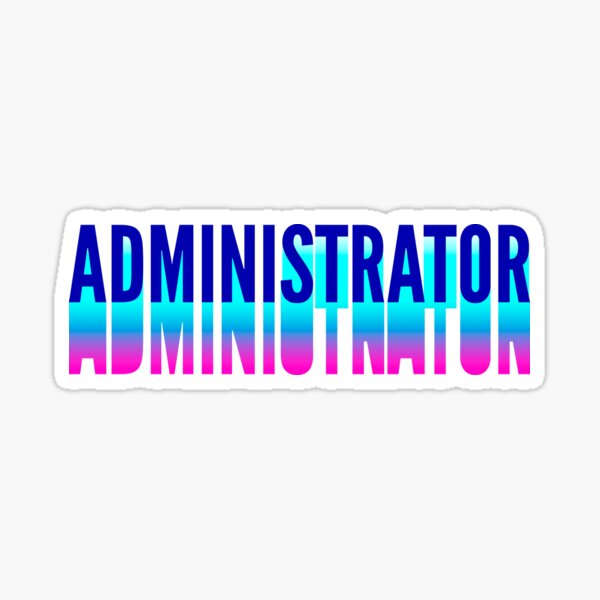 "Administrator With Long Gradient Shadow" Sticker for Sale by SVPOD ...