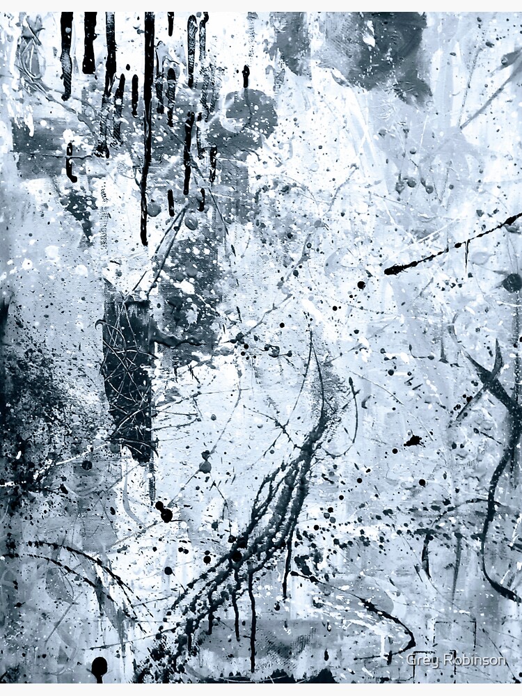 "Monochromatic Splatter Painting" Sticker for Sale by GreyMoon11 ...