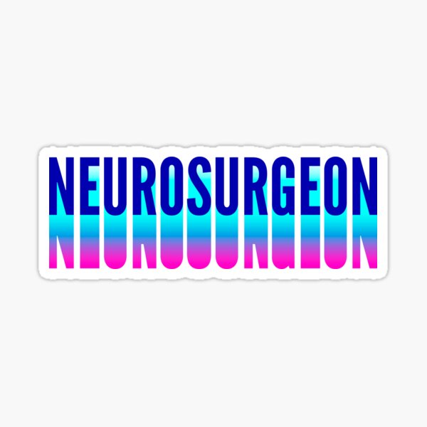 "Neurosurgeon With Long Gradient Shadow" Sticker for Sale by SVPOD ...