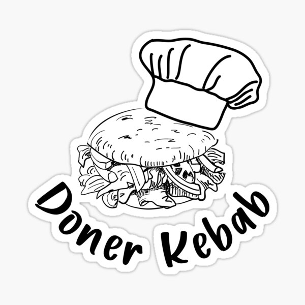"Doner kebab logo." Sticker for Sale by HakanKACAR2014 | Redbubble