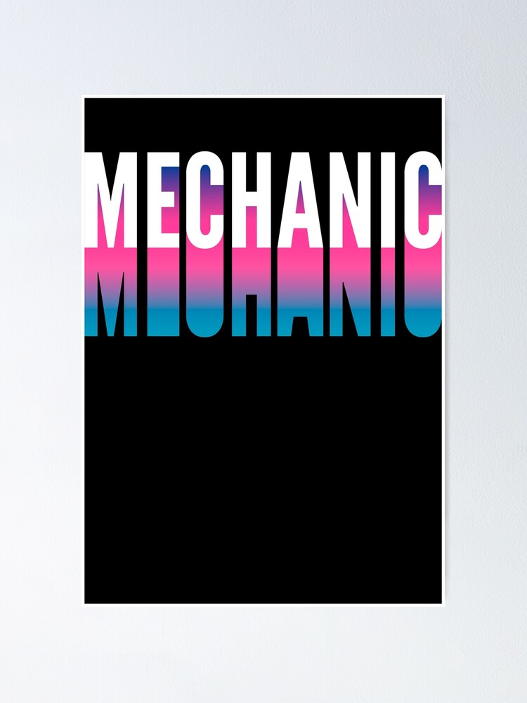 "Mechanic With Long Gradient Shadow" Poster for Sale by SVPOD | Redbubble