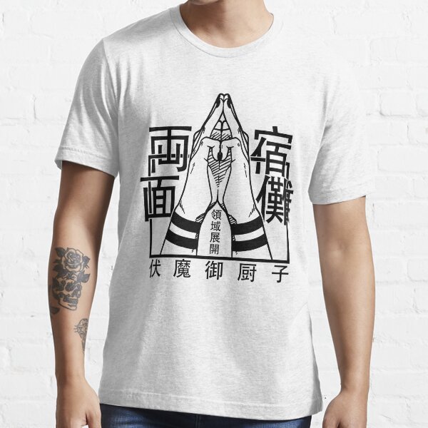 "sukuna domain expansion black lineart" T-shirt for Sale by R-Shinigami ...