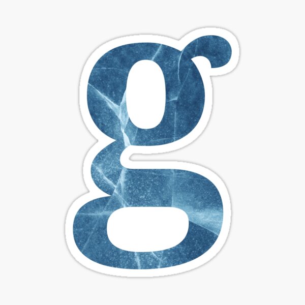 "Ice letter G initial" Sticker for Sale by Karvii | Redbubble