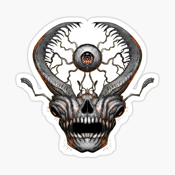 "Eldritch Insectoid Portrait" Sticker for Sale by sommy-sombrero ...