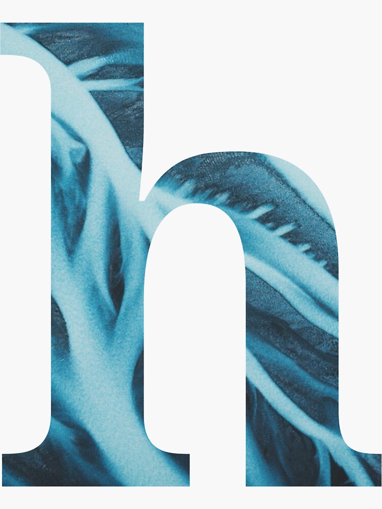 "Blue Veins Letter H Initial" Sticker for Sale by Karvii | Redbubble