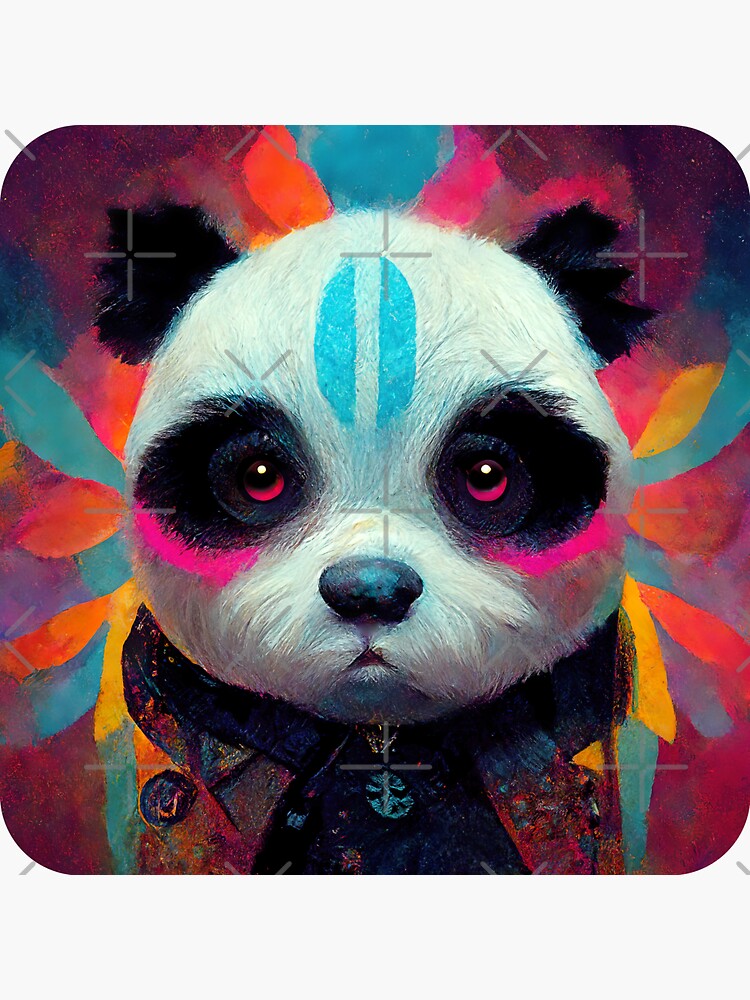 "Worried Panda" Sticker for Sale by 6handsdesign | Redbubble
