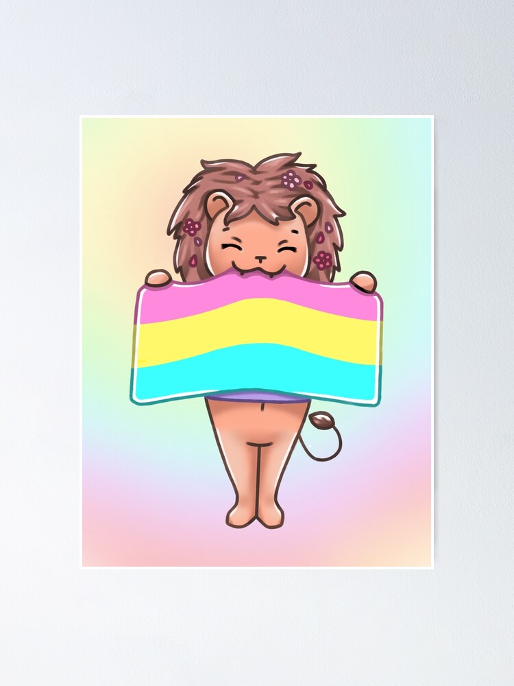 Pride Lion Pansexual Pride Flag Poster For Sale By Akiesa Redbubble