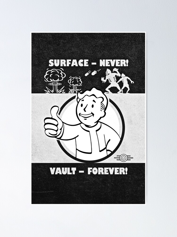 "BW Fallout 4 Boy Poster 1/14 ┃Surface Never, Vault Forever┃ Vault-Tec ...