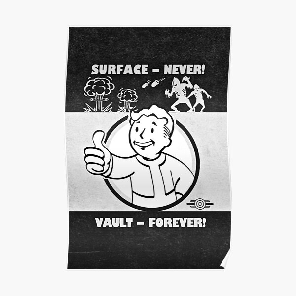 "BW Fallout 4 Boy Poster 1/14 ┃Surface Never, Vault Forever┃ Vault-Tec ...