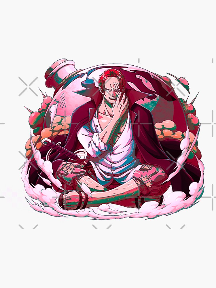 "Shanks - one piece" Sticker for Sale by MohamedATouil | Redbubble