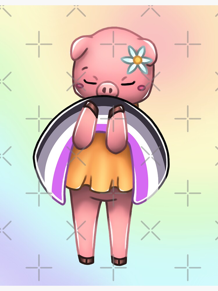 "Pride Pig - Asexual Pride Flag" Sticker for Sale by Akiesa | Redbubble