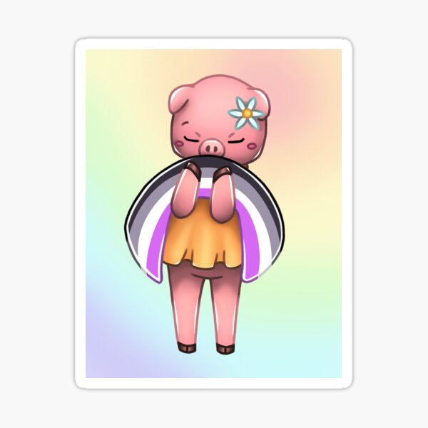 "Pride Pig - Asexual Pride Flag" Sticker for Sale by Akiesa | Redbubble