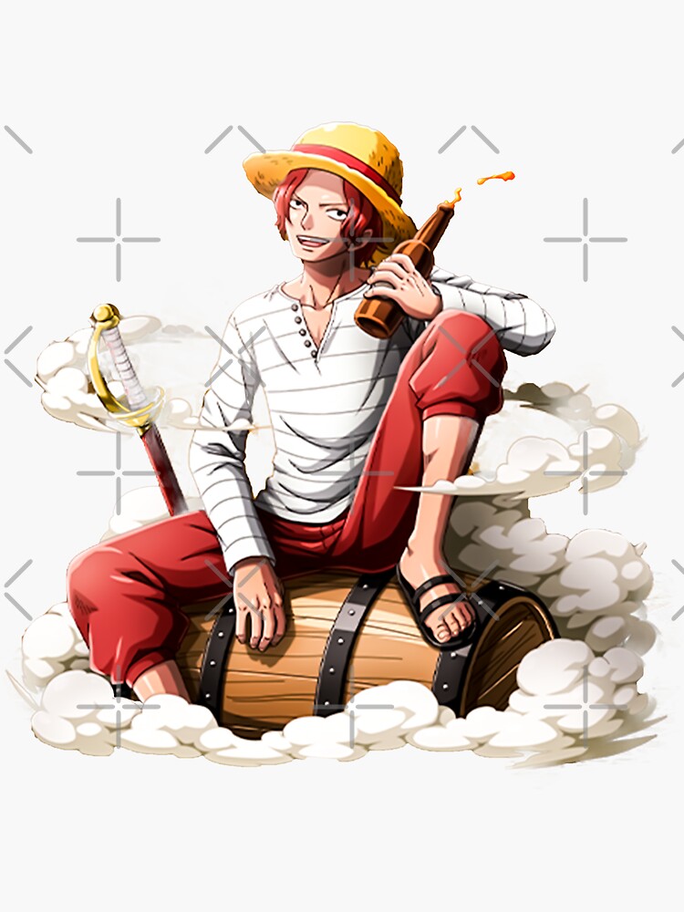 "Shanks - one piece" Sticker for Sale by MohamedATouil | Redbubble