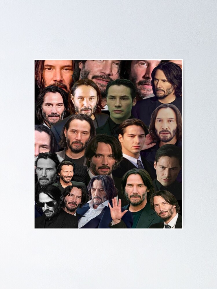 "keanu reeves photo collage" Poster for Sale by T-shirtakStore | Redbubble