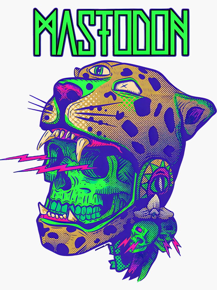 "Mastodon - Jaguar God " Sticker for Sale by ZooMoodSD | Redbubble