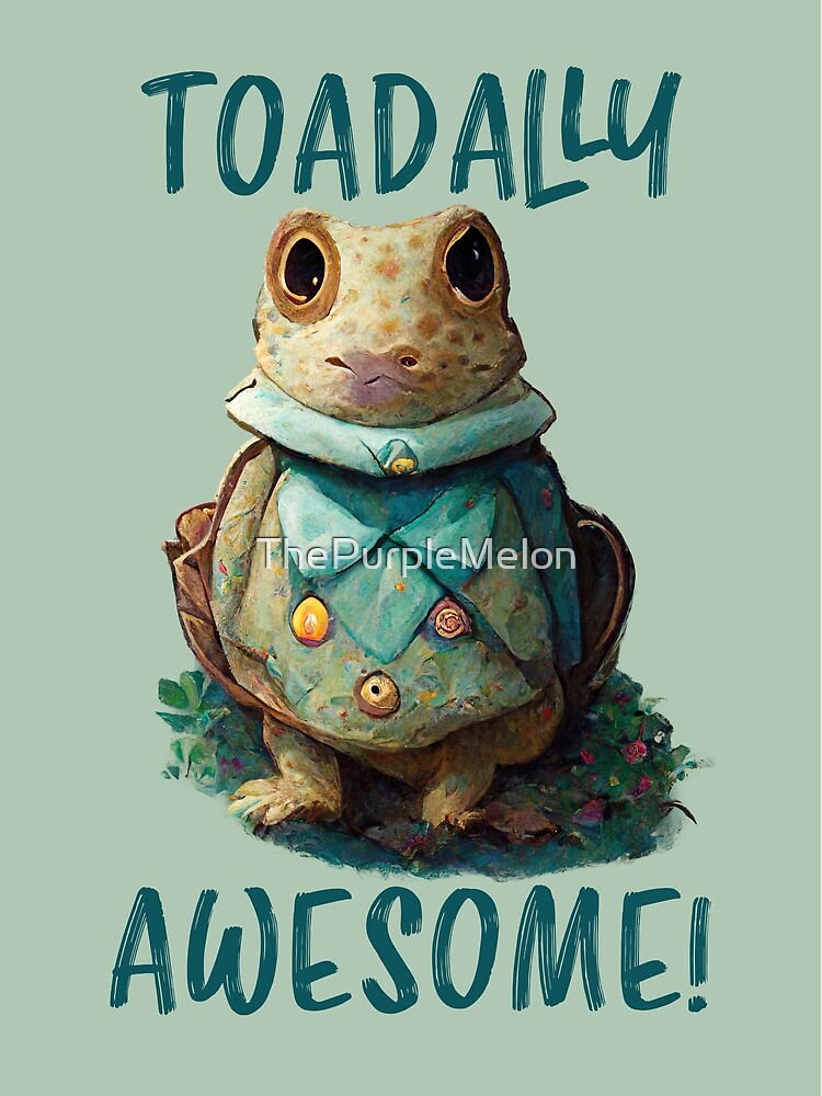 "Toadally Awesome Toad in a Suit Illustration" Poster for Sale by ...