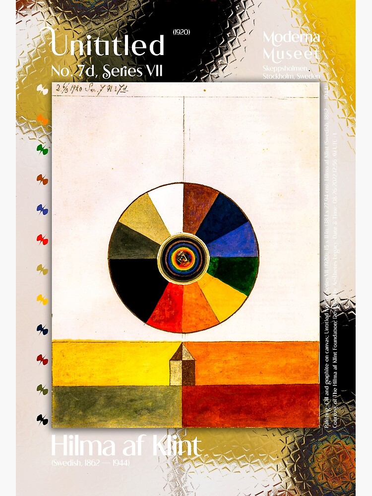 Póster «Hilma Af Klint Sin título No. 7d, Serie VII Pintura oculta espiritual abstracta del arco ...
