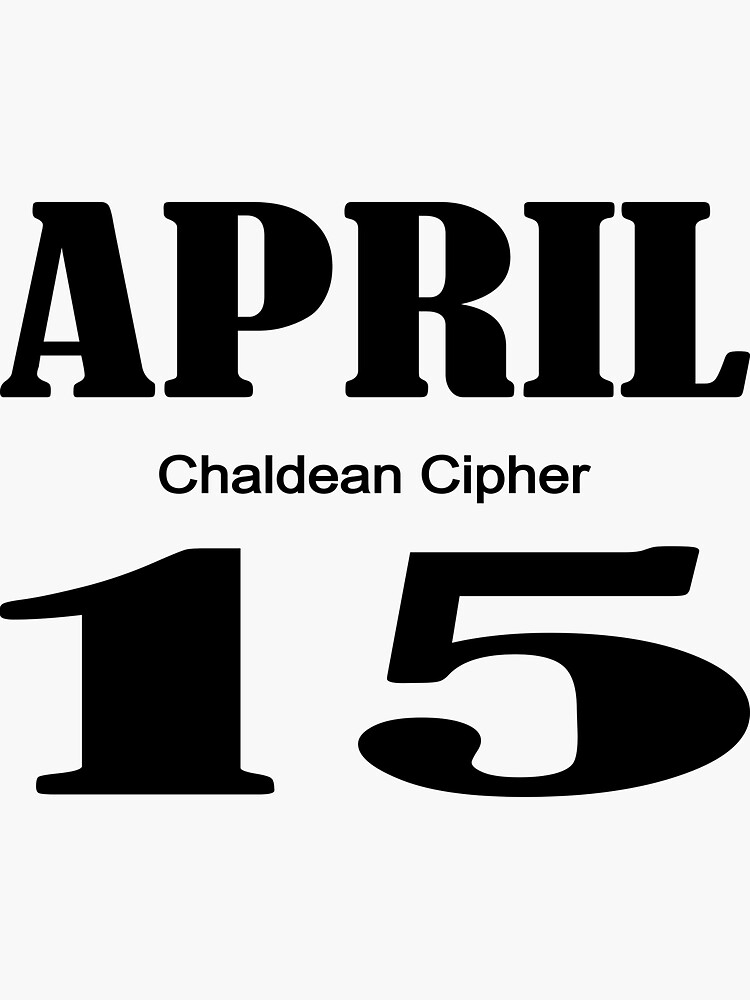"April Chaldean Cipher 15" Sticker for Sale by Scrambledwords | Redbubble