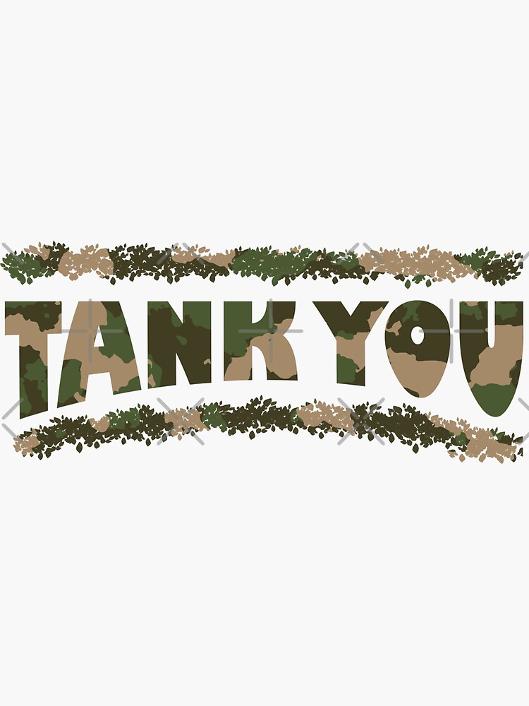 "Tank You Thank You " Sticker for Sale by Holyhands | Redbubble