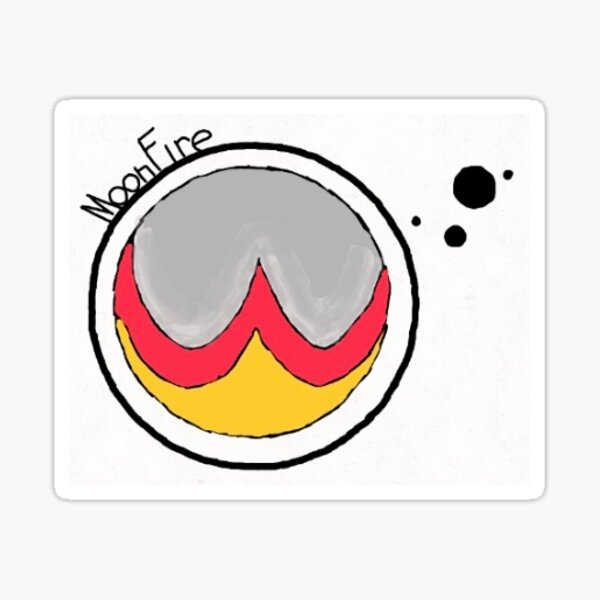 "MoonFire logo ver.2" Sticker for Sale by M00nFire | Redbubble