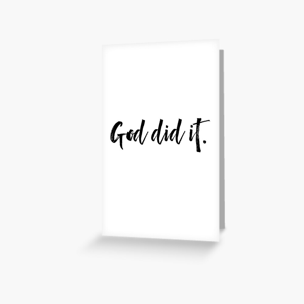 "God did it" Sticker for Sale by elihendricks | Redbubble