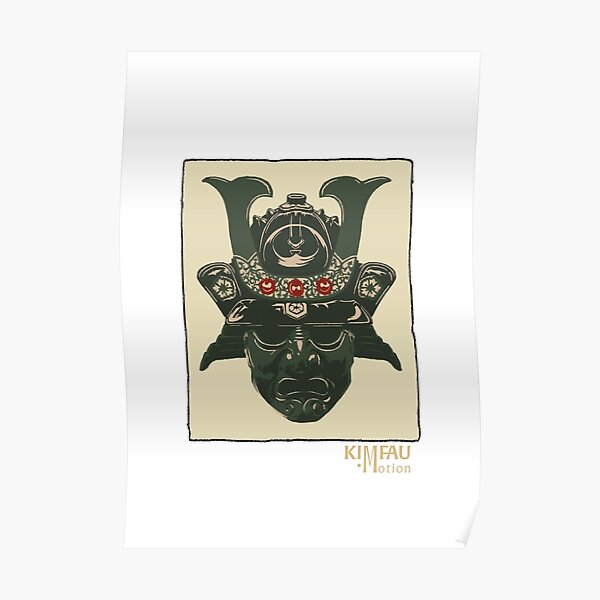 "SAMURAI HELMET" Poster for Sale by Kimberleyfau | Redbubble