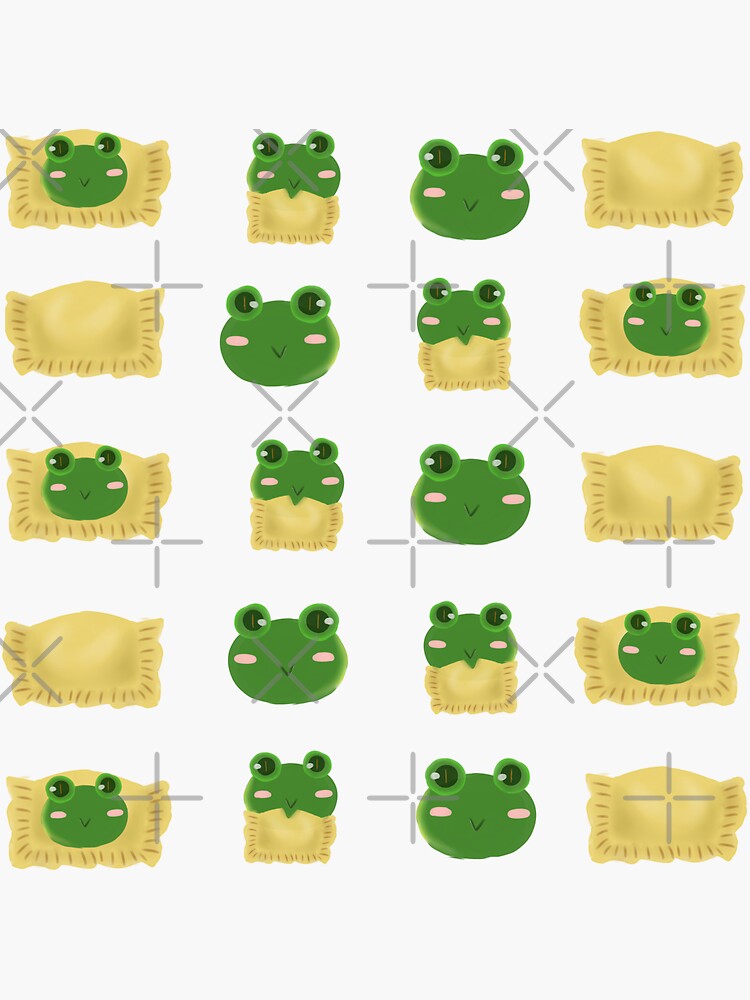 "Frogs and Food" Sticker for Sale by Gemiliad-Artes | Redbubble