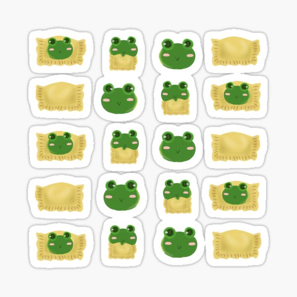 "Frogs and Food" Sticker for Sale by Gemiliad-Artes | Redbubble