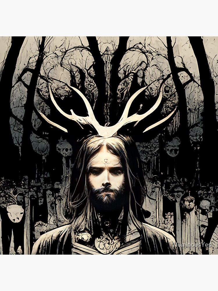 "Cernunnos - The Celtic Deer God" Sticker for Sale by NuminousYes ...