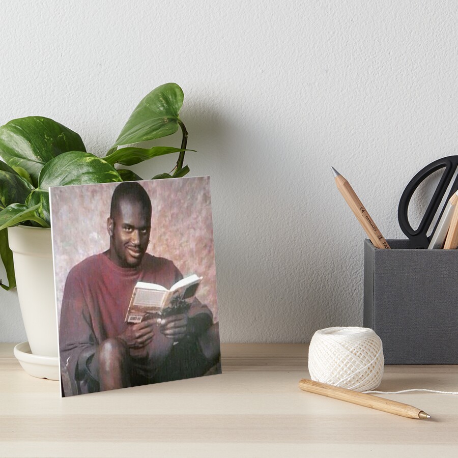 "Shaq Reading Meme" Poster for Sale by Psyche-Lab | Redbubble