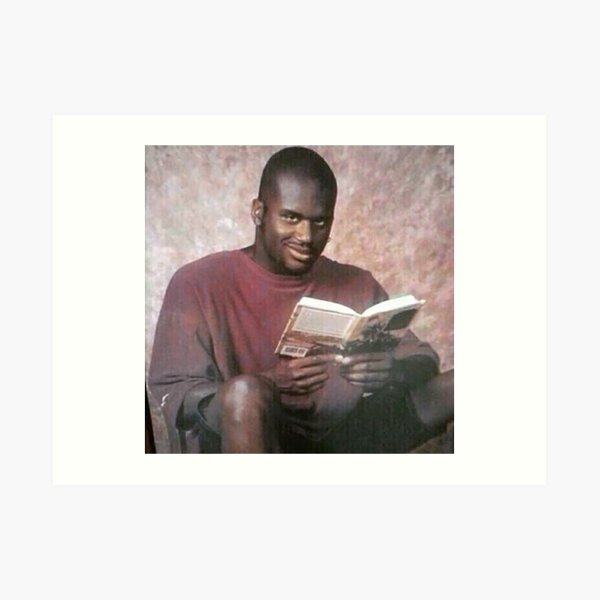 "Shaq Reading Meme" Art Print for Sale by Psyche-Lab | Redbubble