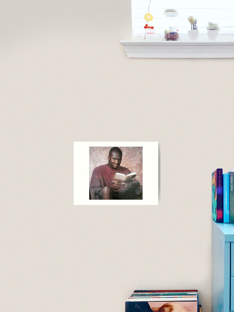 "Shaq Reading Meme" Art Print for Sale by Psyche-Lab | Redbubble