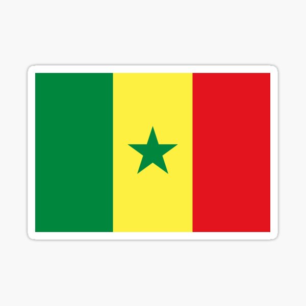 "senegal flag" Sticker for Sale by Juditart1 | Redbubble