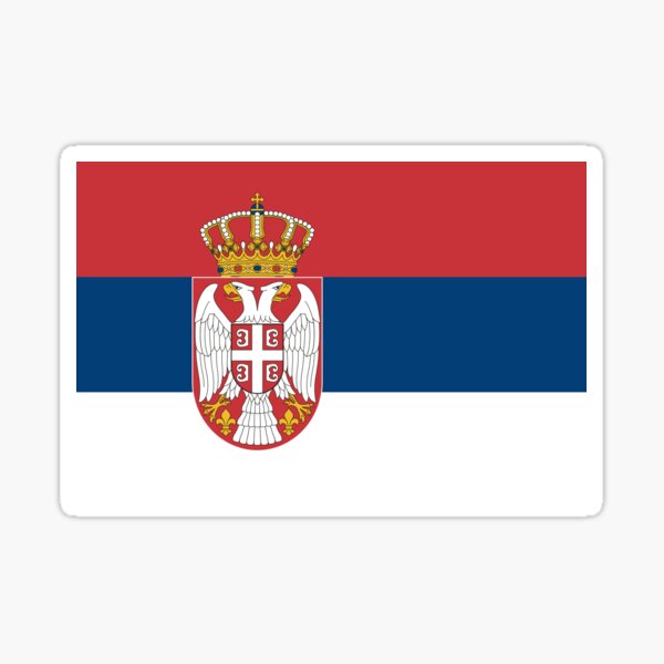 "serbia flag" Sticker for Sale by Juditart1 | Redbubble