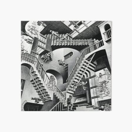 "Mc escher relativity HIGH QUALITY IMAGE" Art Board Print for Sale by ...