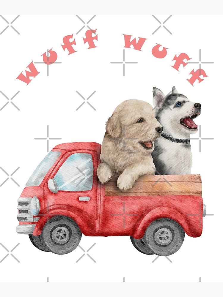 "wuff wuff dogs" Poster for Sale by PRINYOS | Redbubble