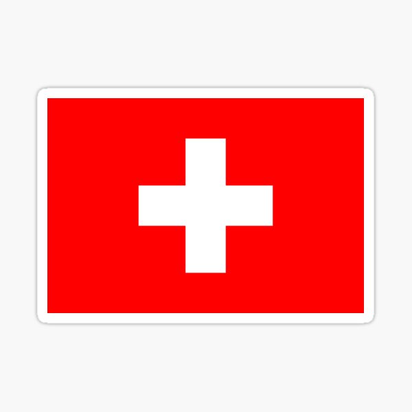 "swiss flag" Sticker for Sale by Juditart1 | Redbubble
