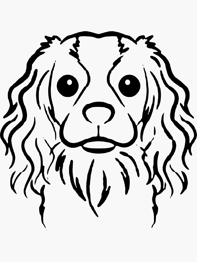 "Cocker Spaniel Outline" Sticker for Sale by KoalaTee-Design | Redbubble