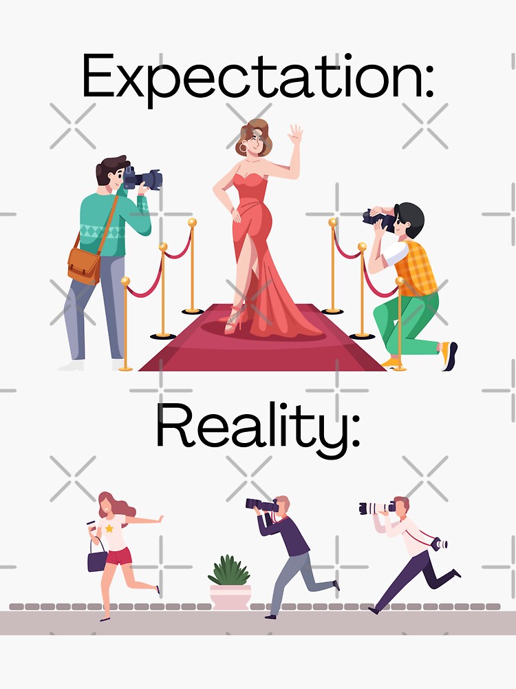 "Dressed to thrill red carpet paparazzi funny meme" Sticker for Sale by ...