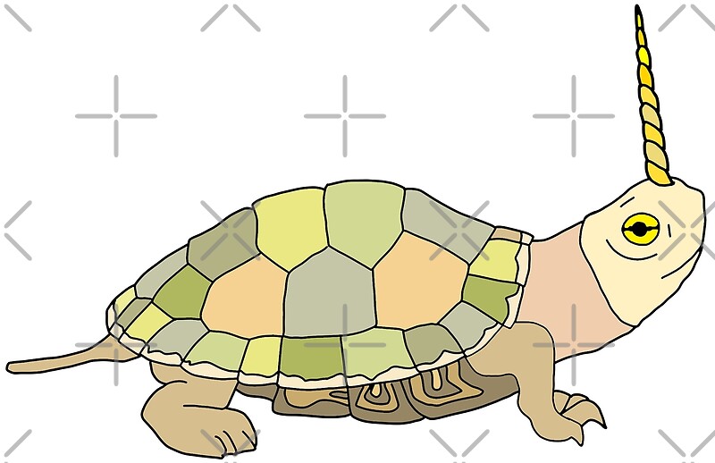 "Unicorn Turtle" by Notsniw Art | Redbubble