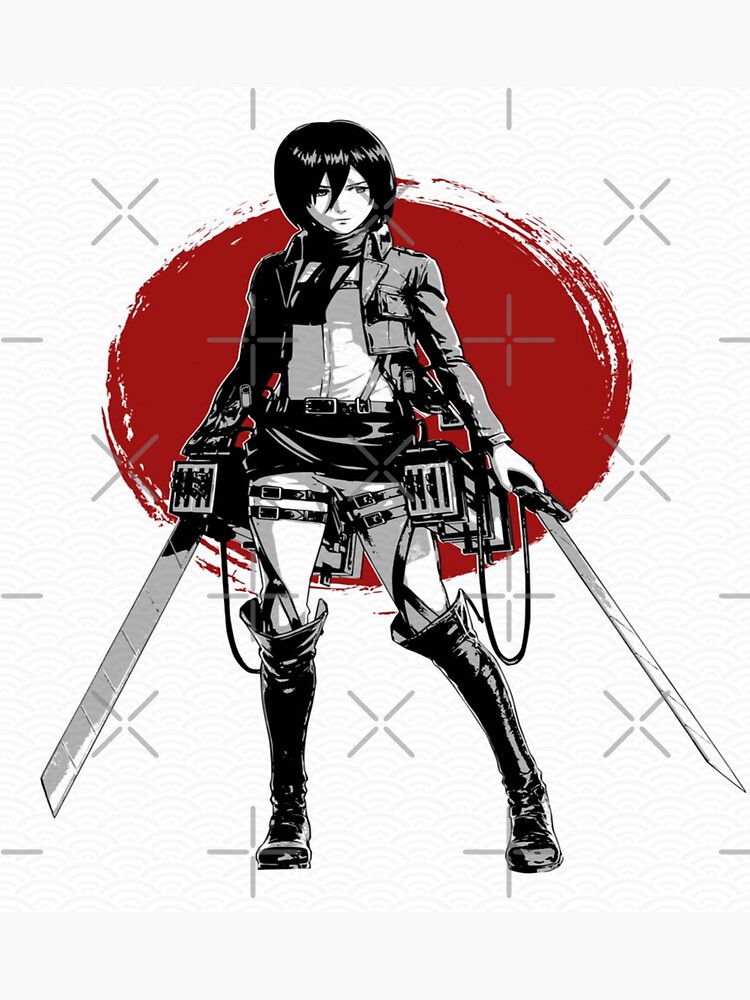 "Attack On Titan Mikasa Ackerman" Sticker for Sale by Jeefart | Redbubble