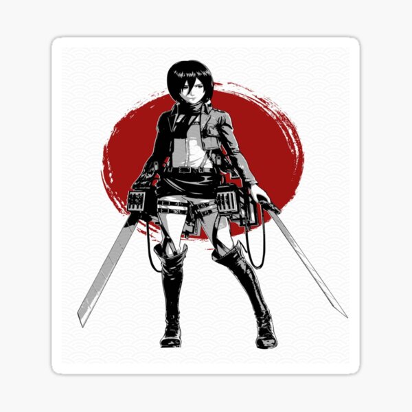 "Attack On Titan Mikasa Ackerman" Sticker for Sale by Jeefart | Redbubble