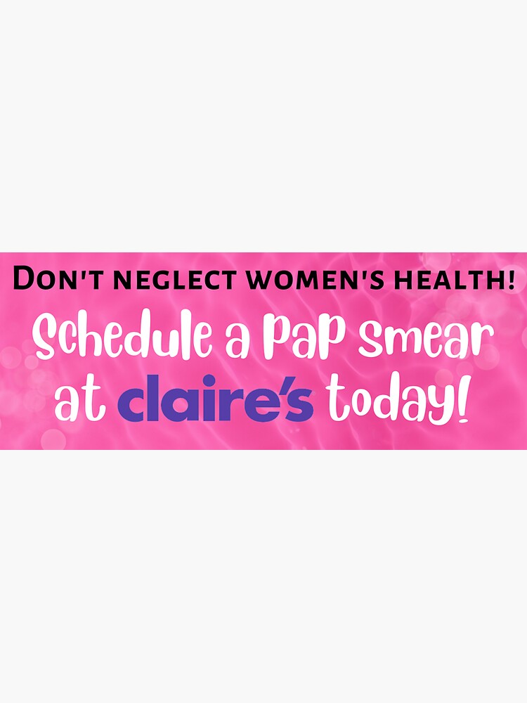 "Women's Health at Claire's Bumper Sticker" Sticker for Sale by ...
