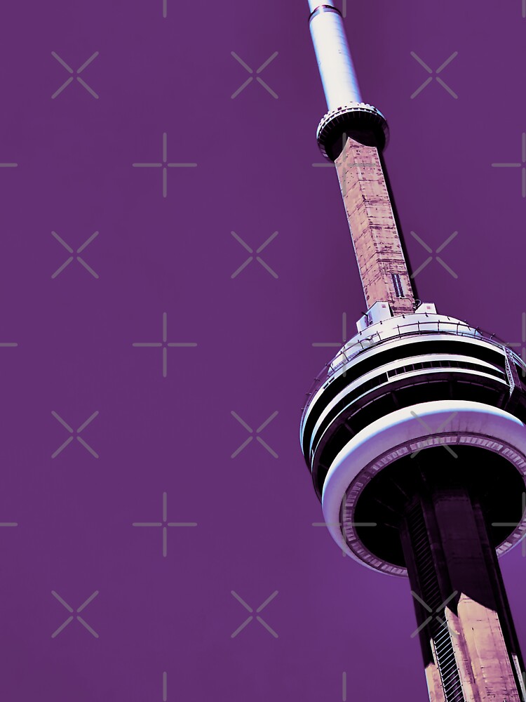 "Purple Views | CN Tower" Sticker for Sale by beautynthesnap | Redbubble