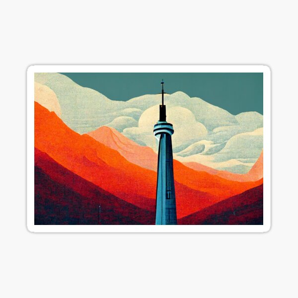 "CN Tower Toronto Skyline" Sticker for Sale by DreamScientist | Redbubble