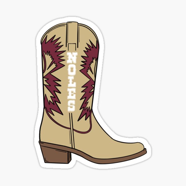 "Noles Cowboy Boot" Sticker for Sale by epopers99 | Redbubble