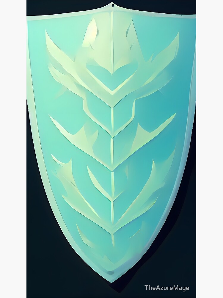 "Shield of the Azure" Poster for Sale by TheAzureMage | Redbubble