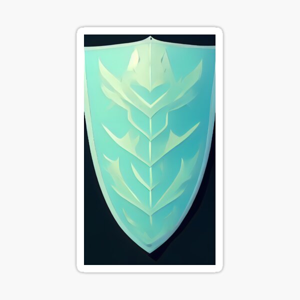 "Shield of the Azure" Sticker for Sale by TheAzureMage | Redbubble